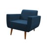 Poltrona Luxo Ravena Linho Azul Marinho | MadeiraMadeira