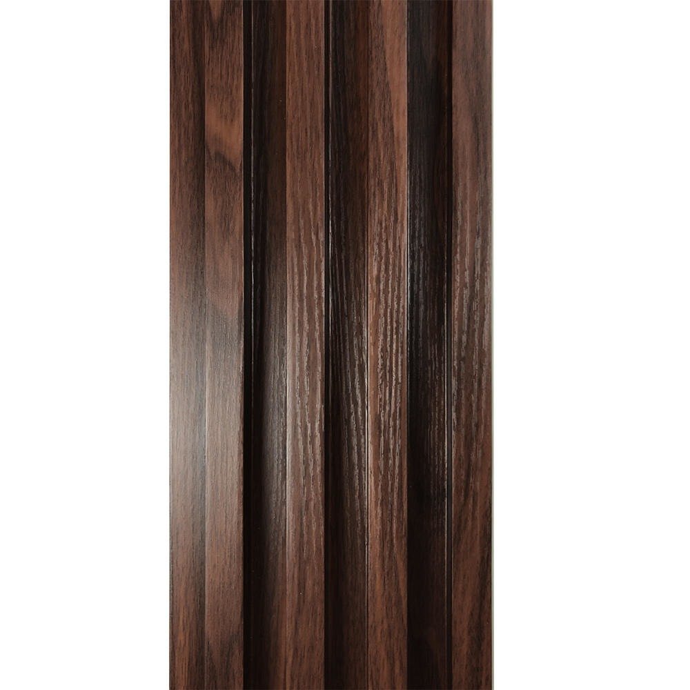 Placa Ripada de Madeira Pvc Tempranillo Marrom 2,9mx16cm | MadeiraMadeira