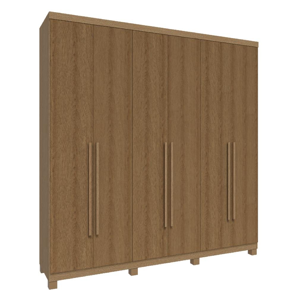 Guarda Roupa Casal 6 Portas em Mdf New Honduras Móveis Rimo - Carvalho ...