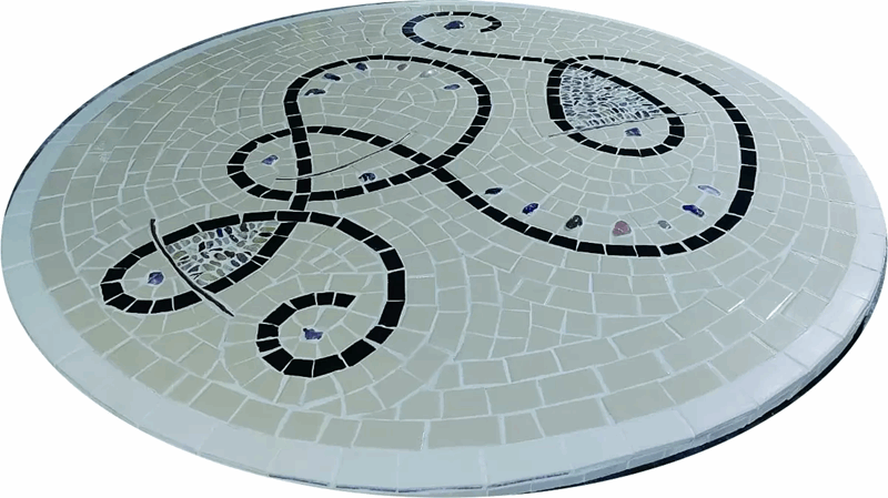 Mosaico em Mosaico Miró I Cerâmica - Somente o Tampo 120cm | MadeiraMadeira