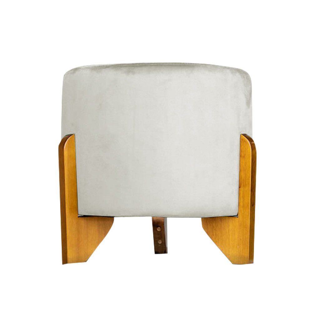 Puff Banqueta thor Luxo Decorativo - bege Linho | MadeiraMadeira