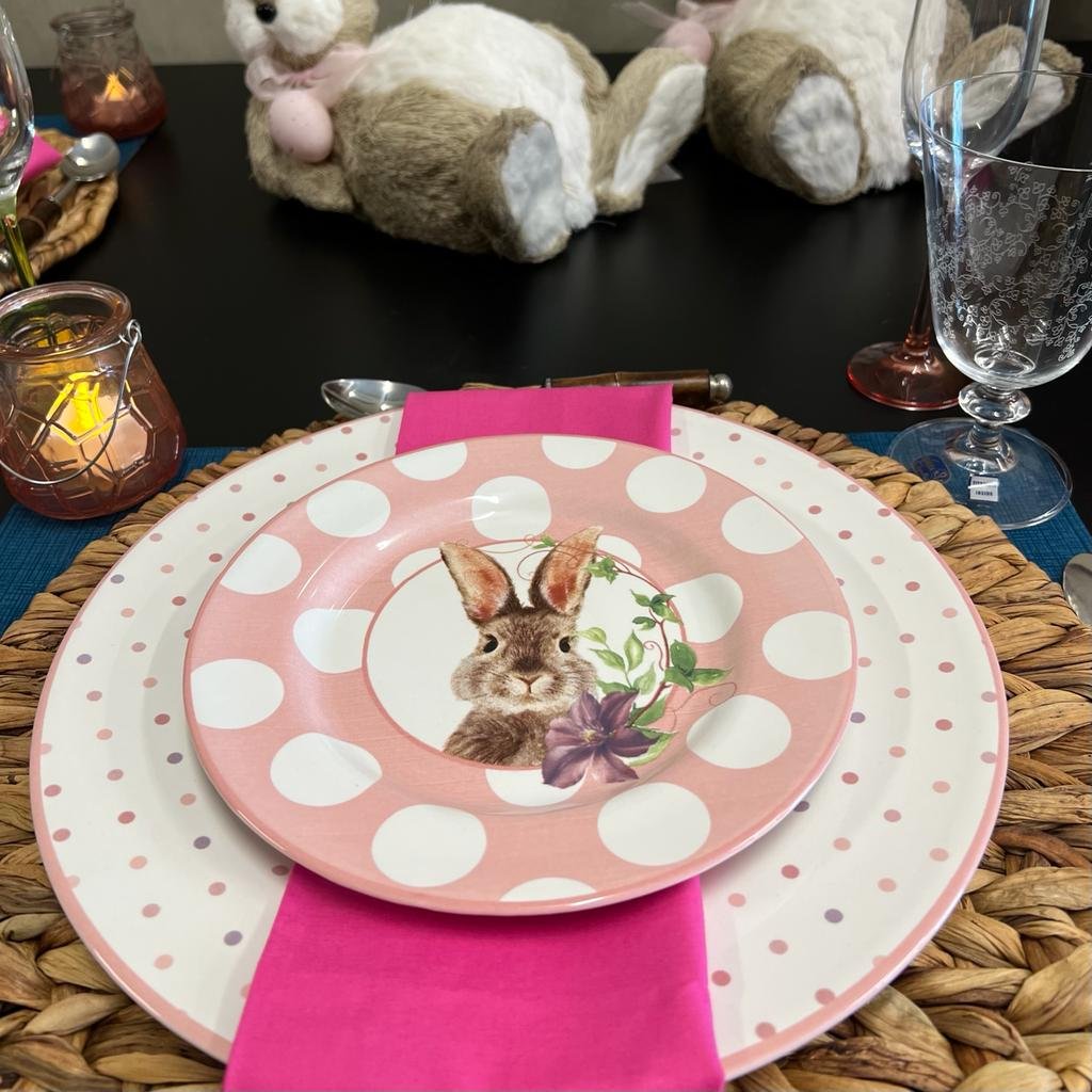 Prato Em Cerâmica Coleção Coelha Amy Cerâmica Alleanza - 06 Unidades ...