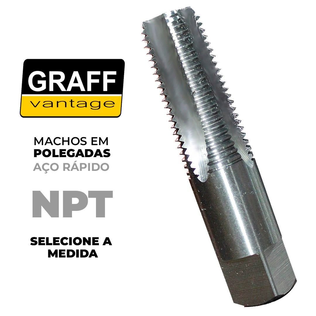 Macho Manua Aço Rápido Hss / Polegadas Npt - Graff Vantage - Selecione ...