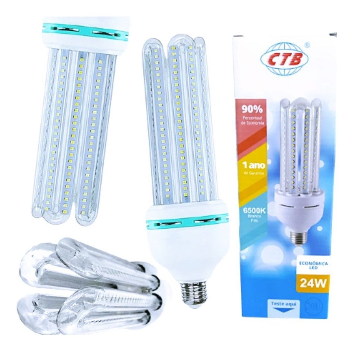 Lampada Led Economica E27 2160 Lumens 3000k Branco Quente 24w Bivolt ...