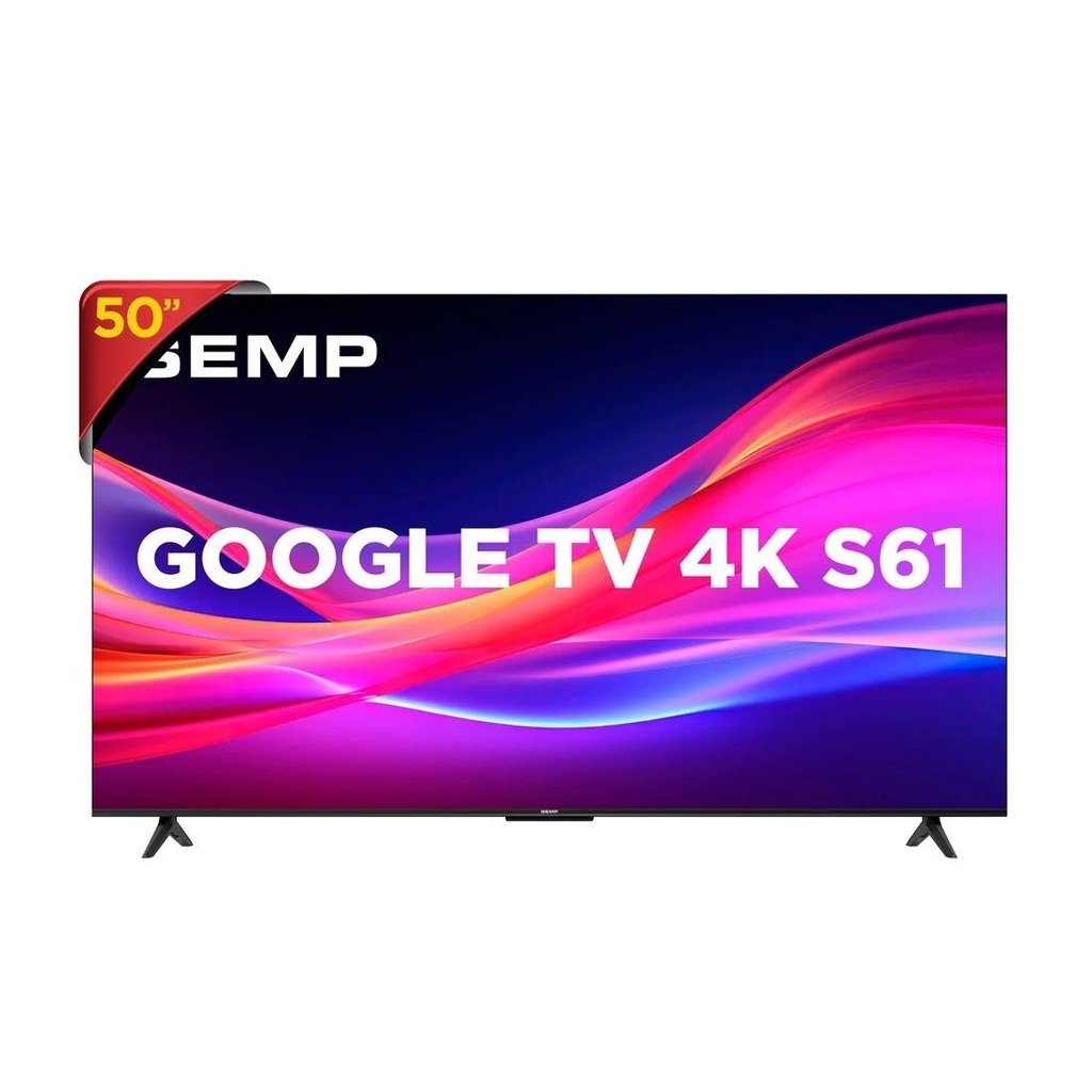 Smart Tv Led 50´´ Semp 4k Uhd 50s61, Google Tv, com Wi-fi Dual Band e ...