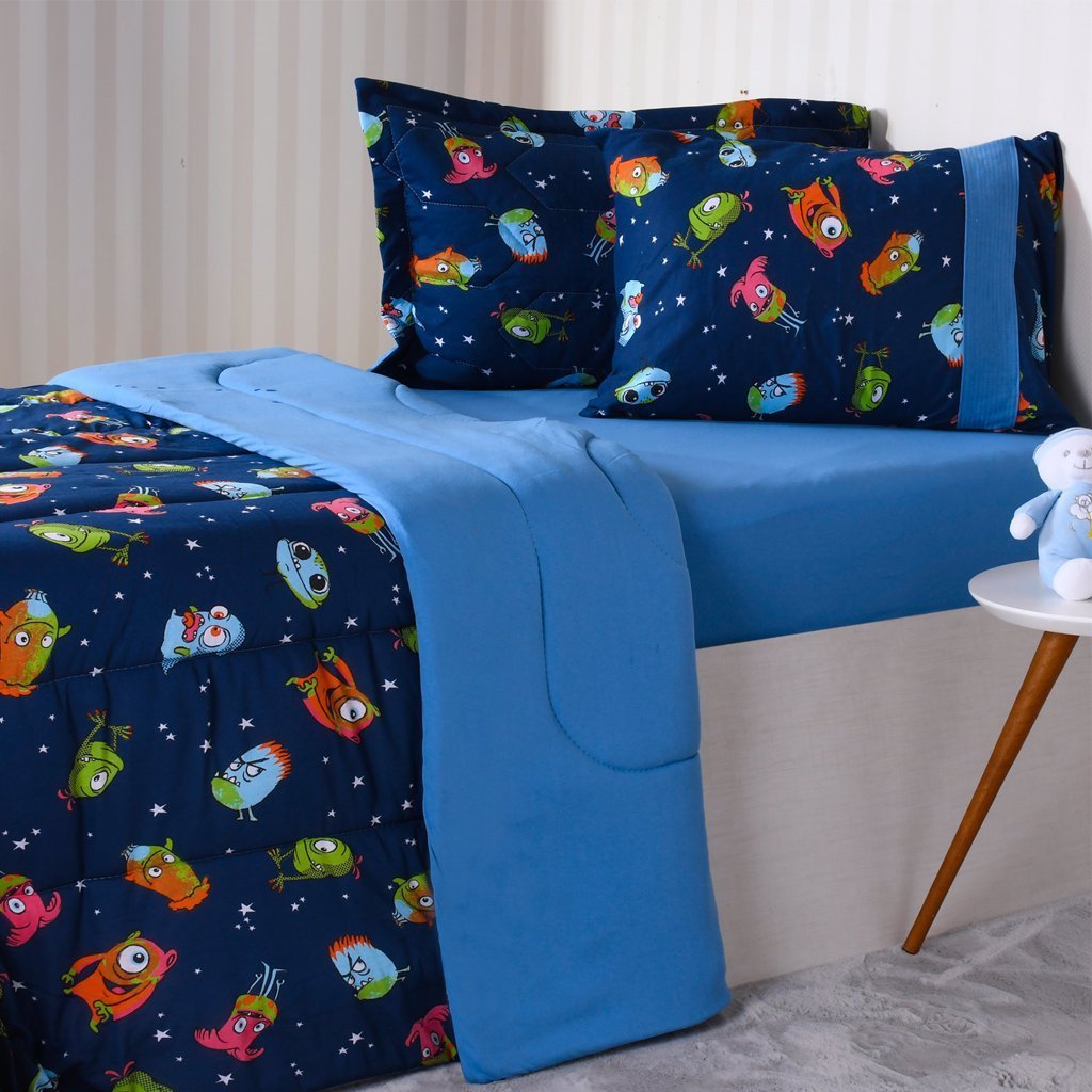 Edredom Kids Infantil Solteiro Malha 100% Algodão | MadeiraMadeira