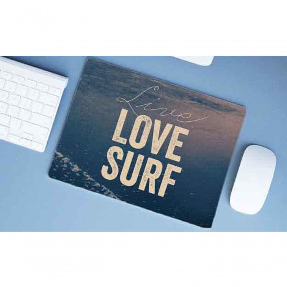 Mouse Pad Emborrachado Live Love Surf | MadeiraMadeira