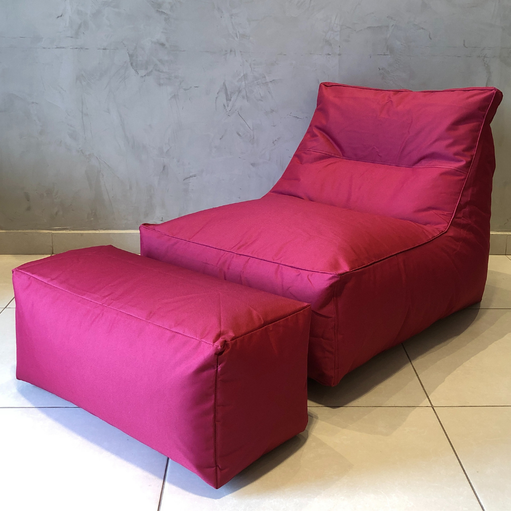 Puff Espreguiçadeira Banqueta Poltrona Cadeira apoio pés pernas Sofa ...