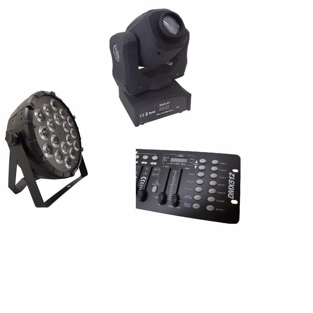 Kit 2 Par Led Slim 18X12W Full+4 Mini Spot Ms20 Rgbw+Dmx 512 ...