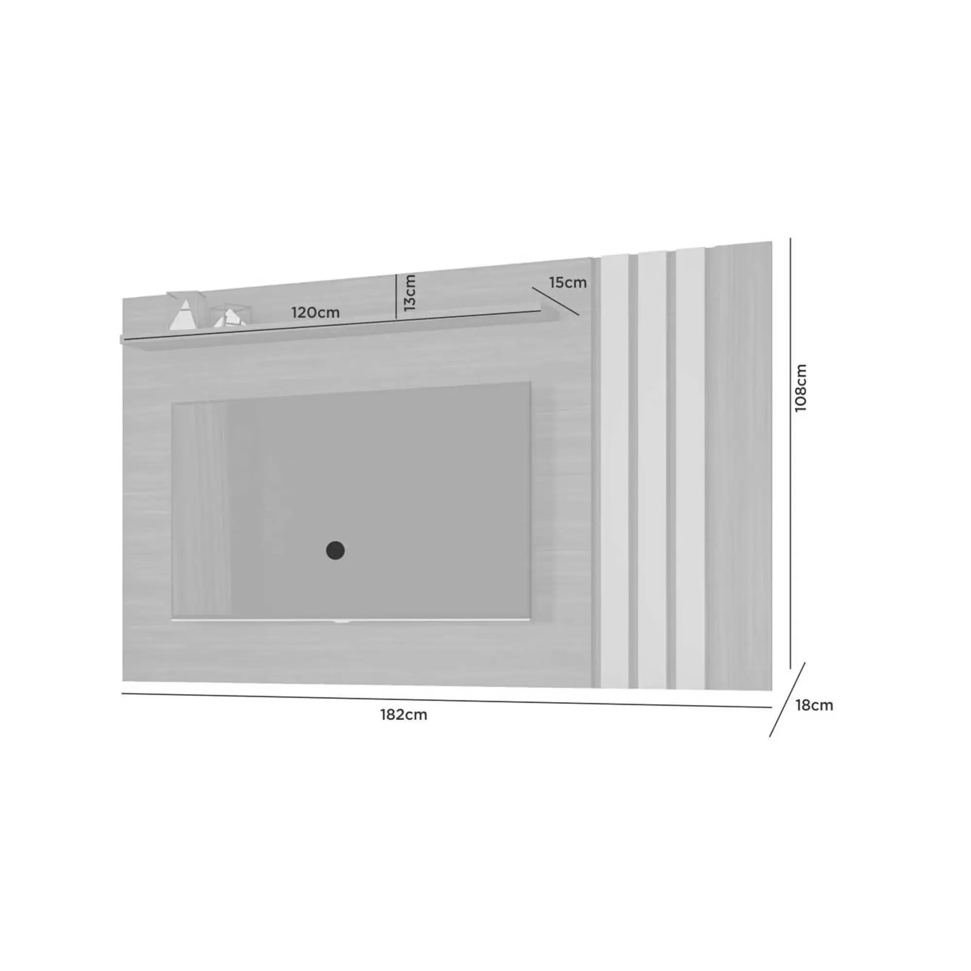 Painel Com Rack Atraente para TV até 75” Polegadas Jcm Móveis: CACAU ...