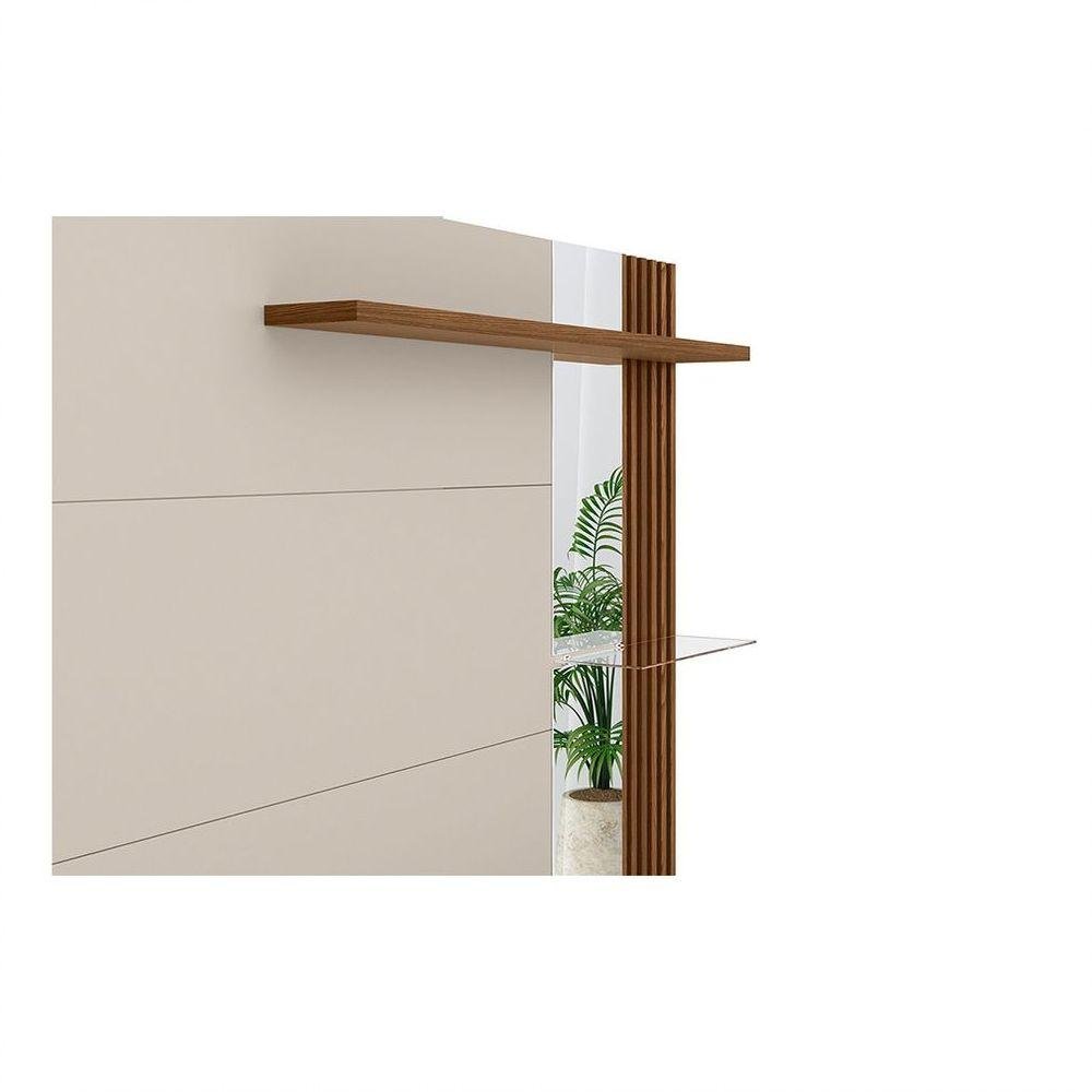 Painel Home Suspenso Maragogi Para Tv Até 60 Ripadas Linea Brasil Freijó/off White | MadeiraMadeira
