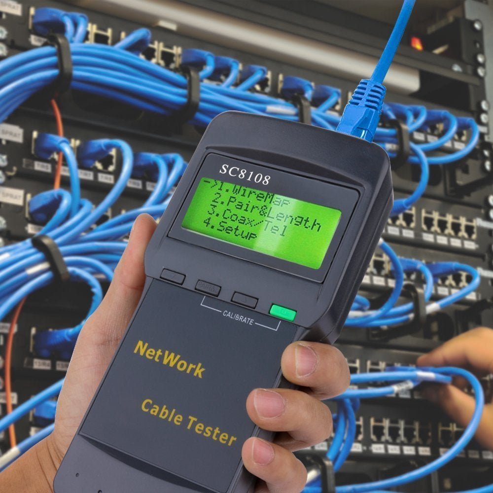 MEDIDOR DE TESTE DE REDE LCD E DE TEL LAN PORTÁTIL SC8108 | MadeiraMadeira