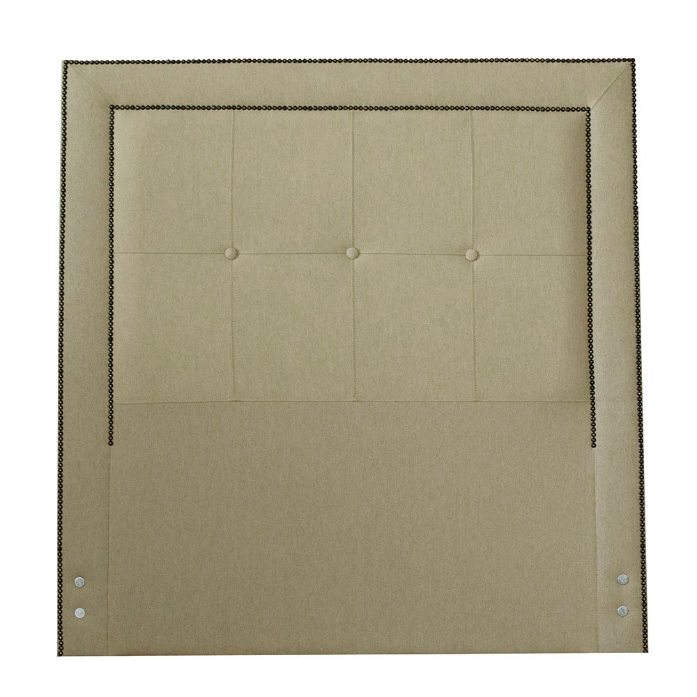 Cabeceira para Box Queen Size Linho Palha com Tachas Napole 160cm ...