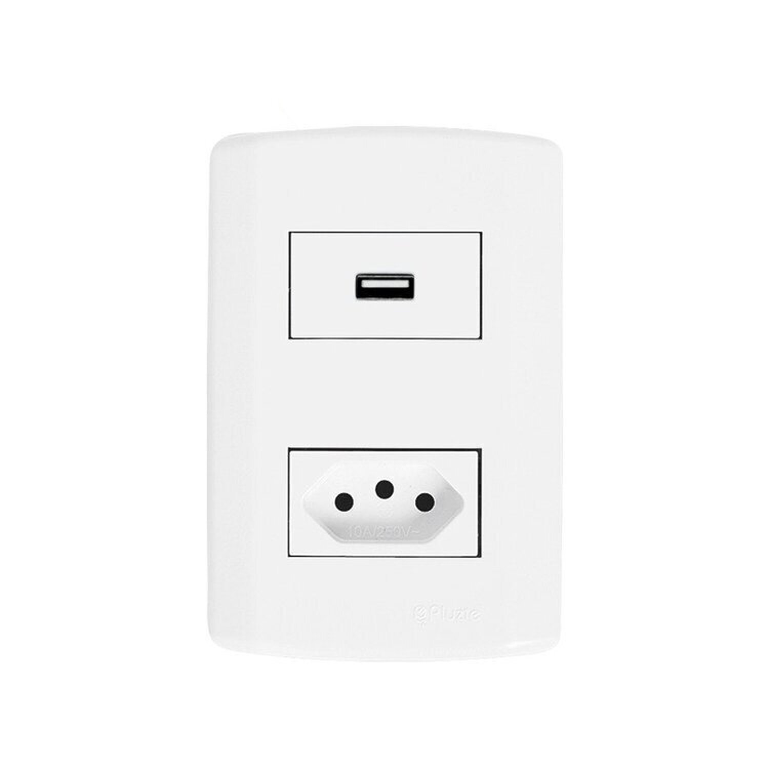 Conjunto com 5 Tomadas Usb + 1 Tomada 2p+t 20a 250v, Modular, com Placa ...