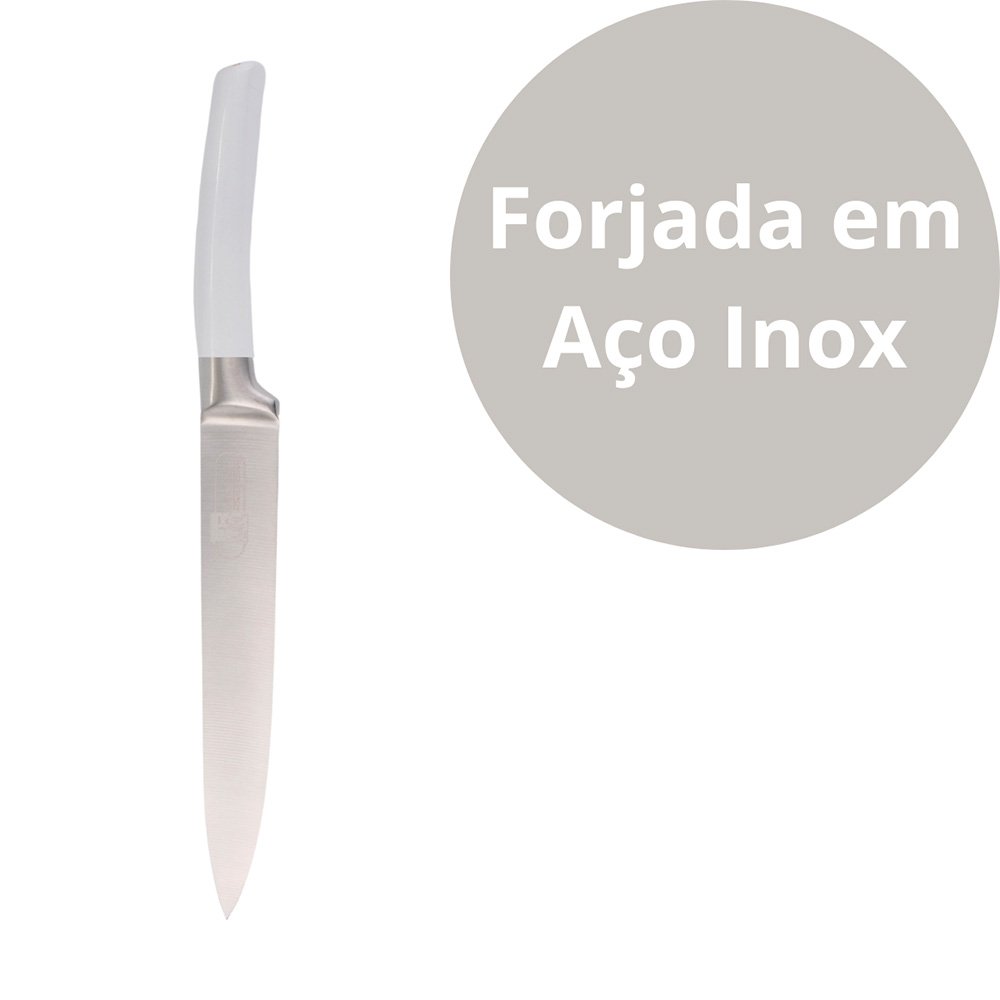 Faca Chef 7,5 em Aço Inox White Snake James F | MadeiraMadeira