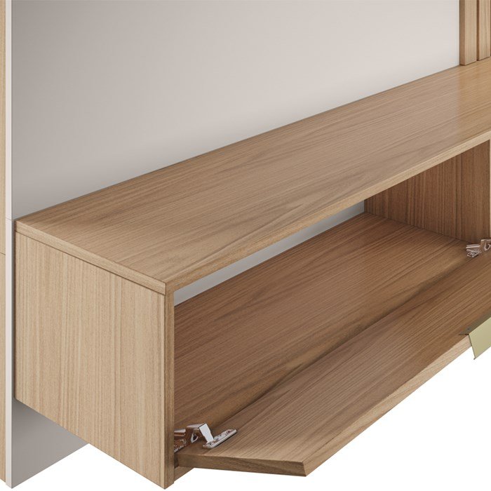 Painel Home para Tv 60 Polegadas Tocantins Off White Freijo Clb ...