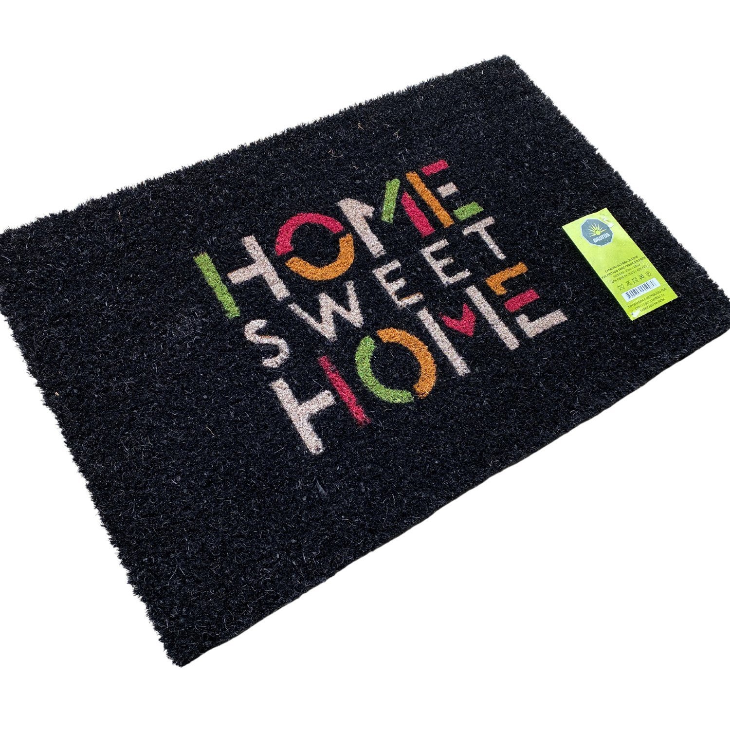 Capacho de Fibra de Coco Pvc Pintado Seet Home Colorido 40cm X 60cm ...