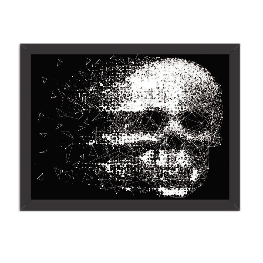 Quadro Decorativo Black Skull Faded | MadeiraMadeira