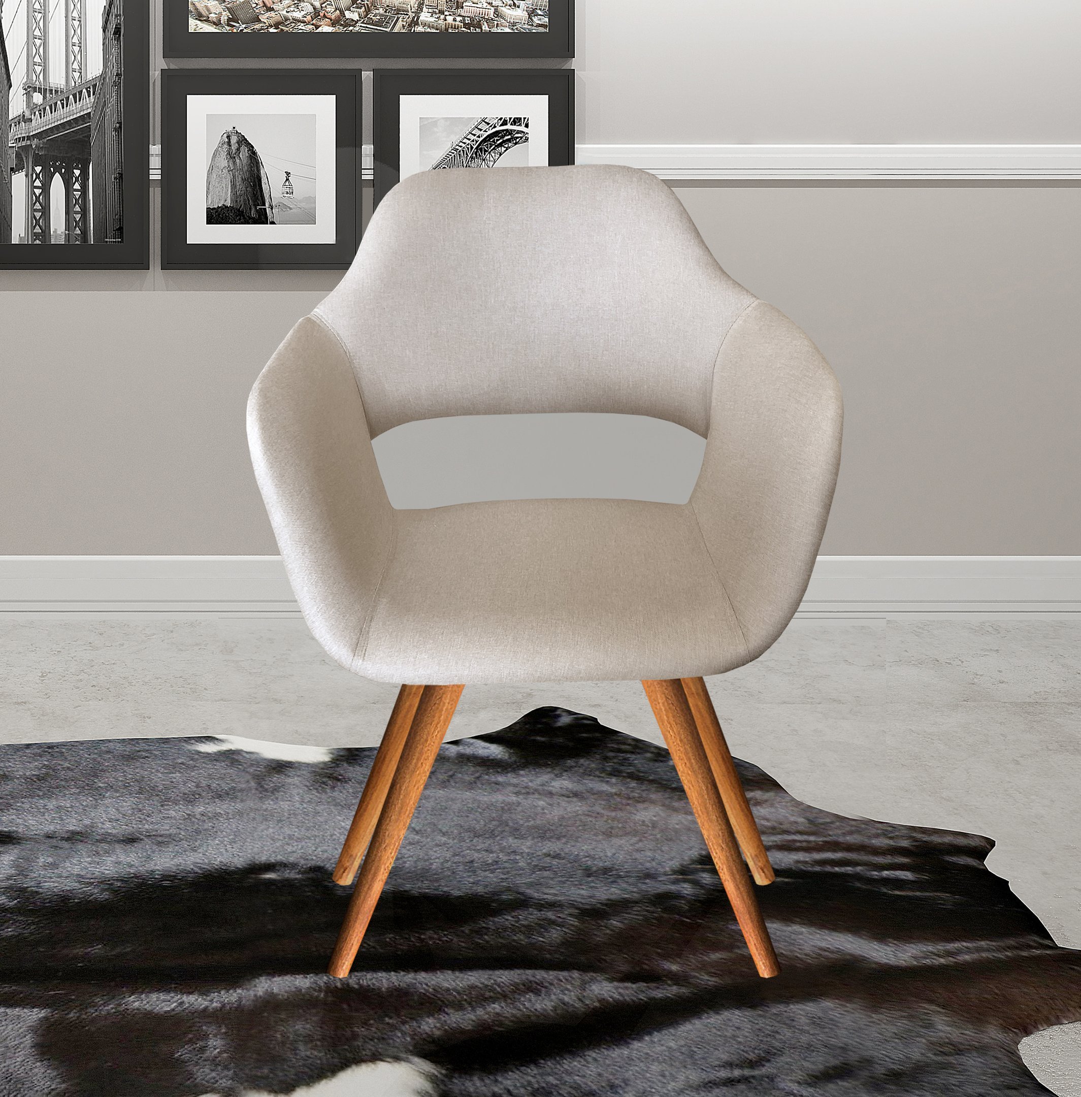 Poltrona Decorativa Zara Pés Palito Sala Recepção | MadeiraMadeira