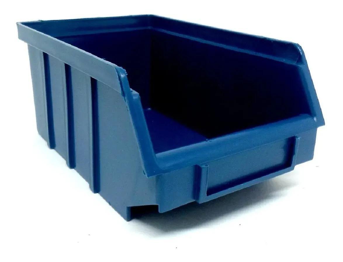 Caixa Bin Organizadora Plástica Nº3 Azul Caixa Com 10 Peças ...