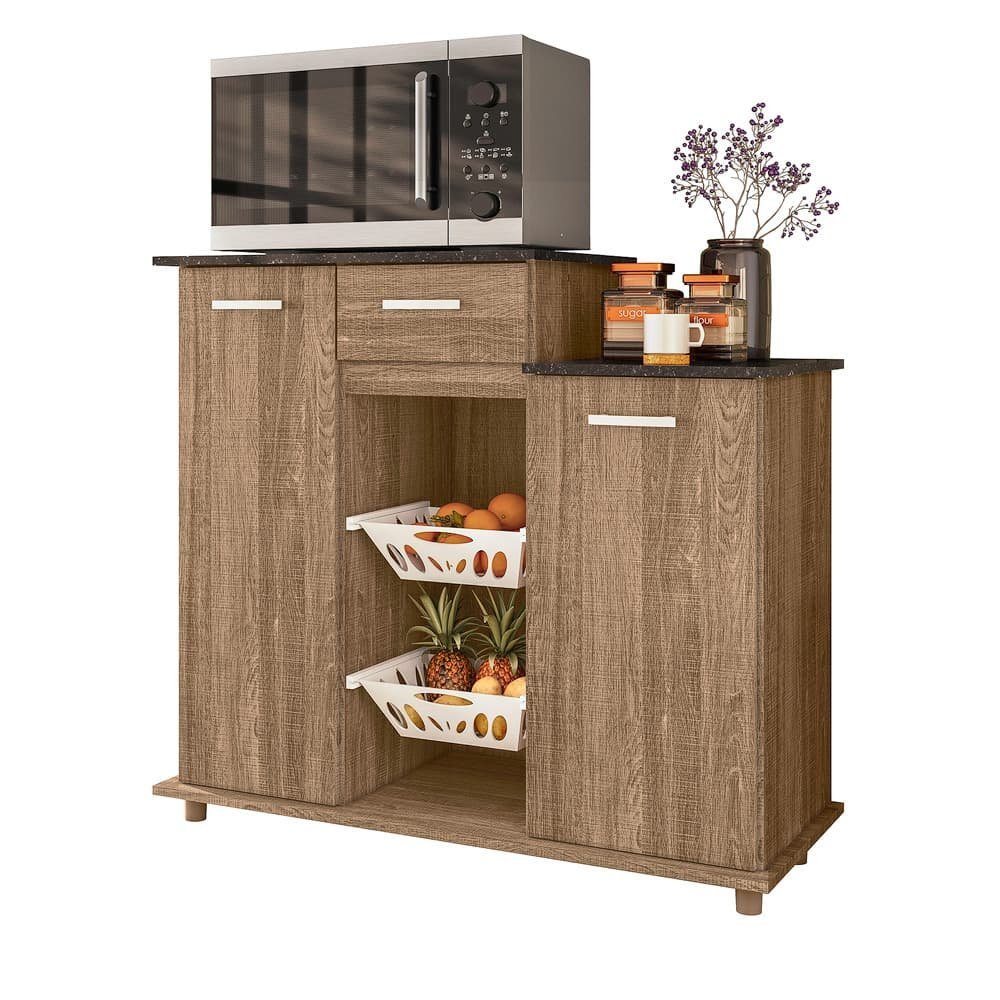 Balcão Multiuso Bianca 2 Portas Carvalho Nicioli | MadeiraMadeira