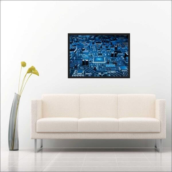 Quadro Decorativo Informática Tecnologia Com Moldura Tt04 | MadeiraMadeira