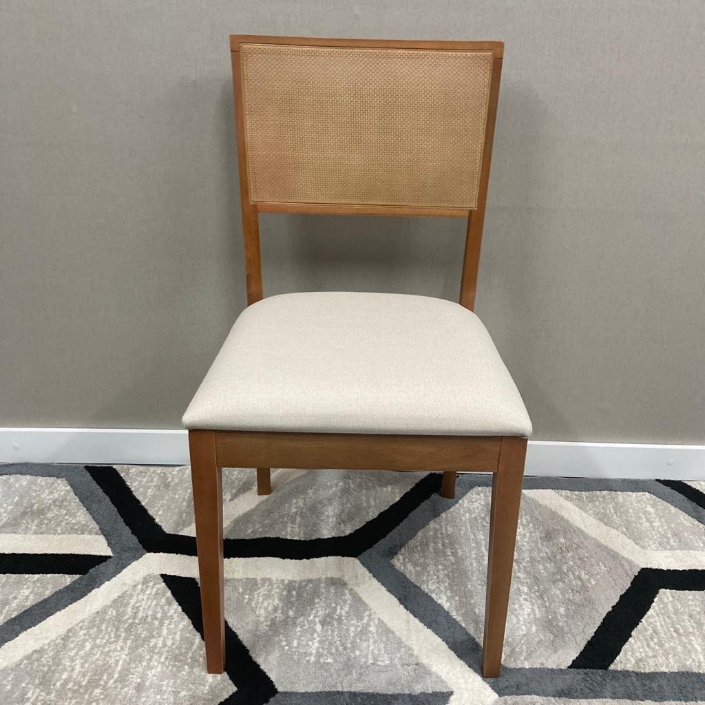 Cadeira Iris D'confort Design Linho Cinza R507 | MadeiraMadeira