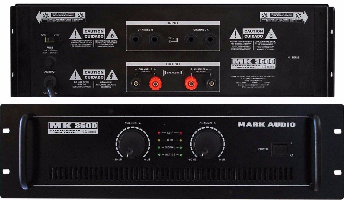 Amplificador Mark Audio Mk3600 600w | MadeiraMadeira