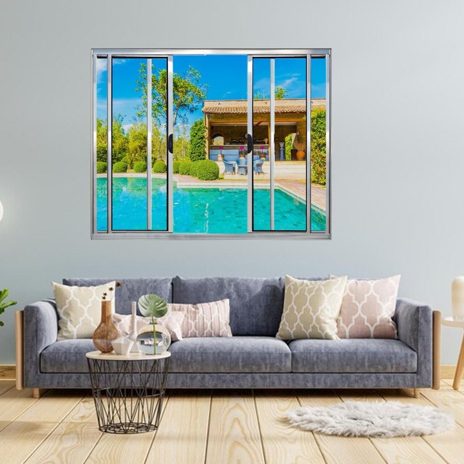 Janela Vitrô de Alumínio 4 Folhas 100 X 120cm Modular Brilhante ...