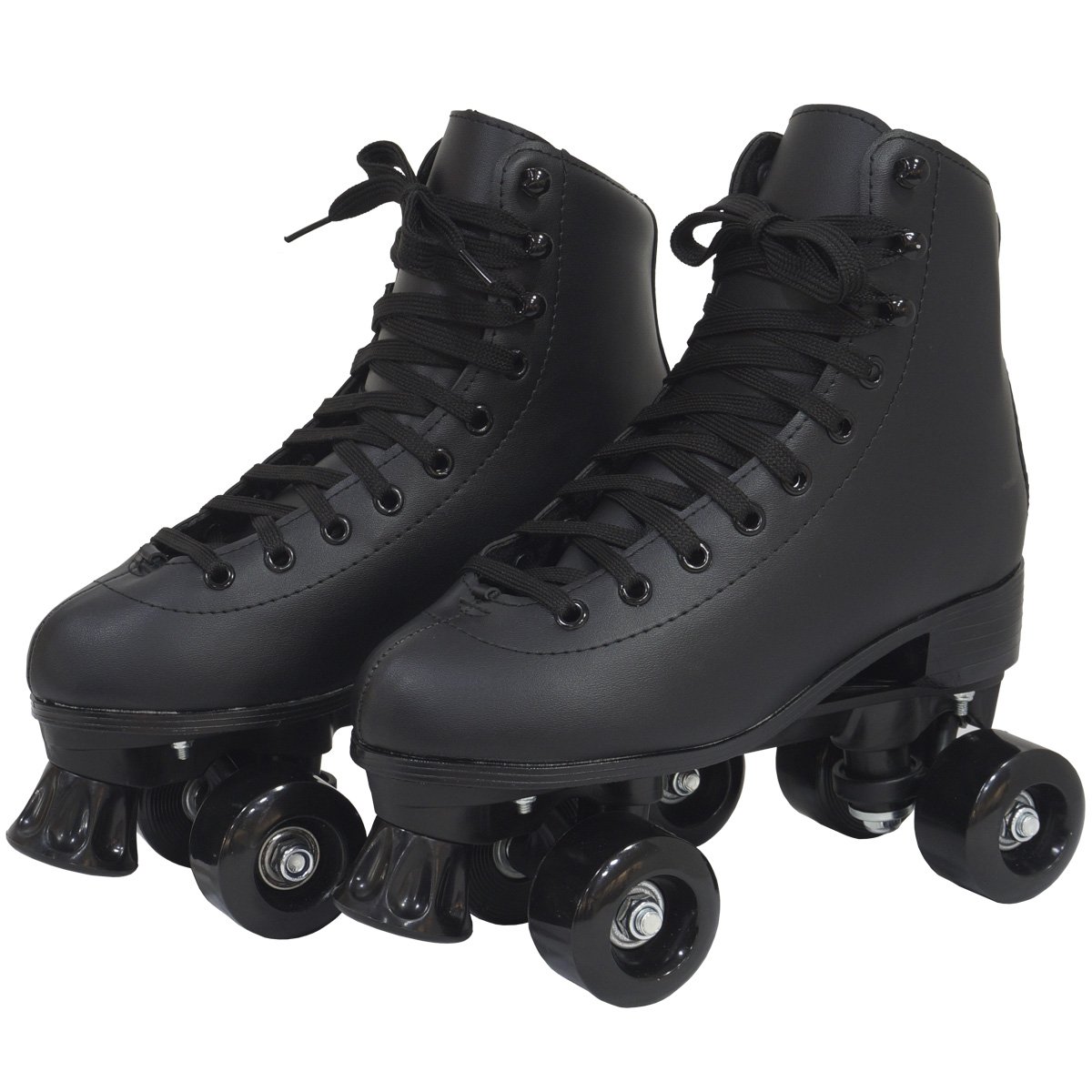 Patins Clássico Tradicional Quad 4 Rodas Roller de Rua Infantil Preto ...