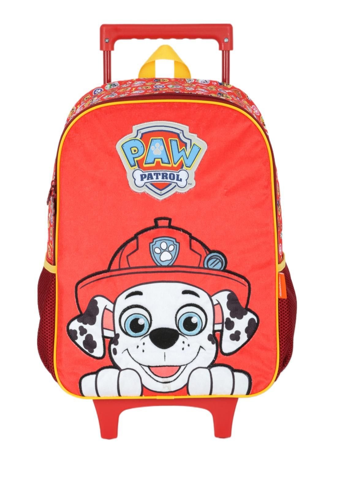 Mochila com Rodas Infantil 16" Patrulha Canina Vermelho - Luxcel ...