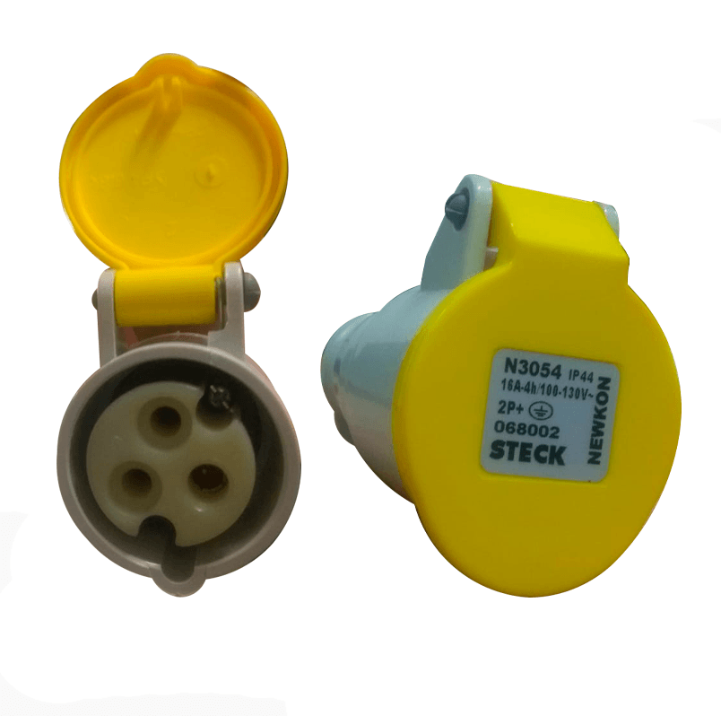 Tomada Industrial de Acoplamento 2P+T 16A Amarela - STECK (N3054 ...
