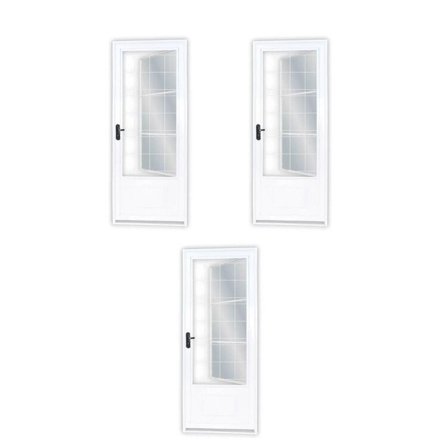 Kit com 3 Portas de Aço Postigo 215x85cm com Grade Quadrada Minas Sul ...