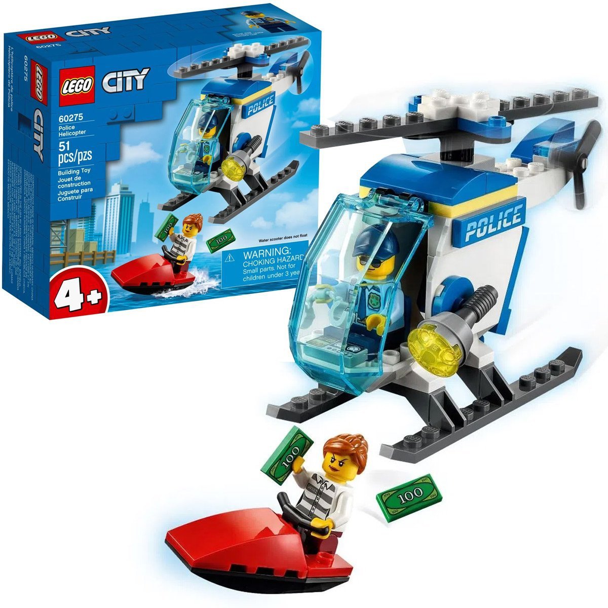 Brinquedo Lego City Adventures Helicóptero da Polícia 51 peças +4 anos ...