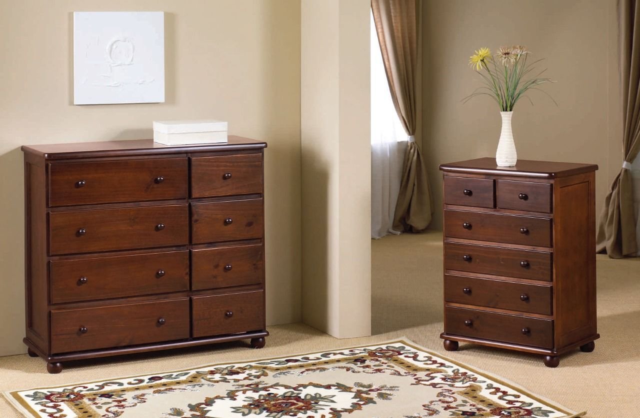 Comoda Pequena 3 Gavetas Grande e 2 Pequenas Ref:01 Cor Imbuia Fosco 80 ...