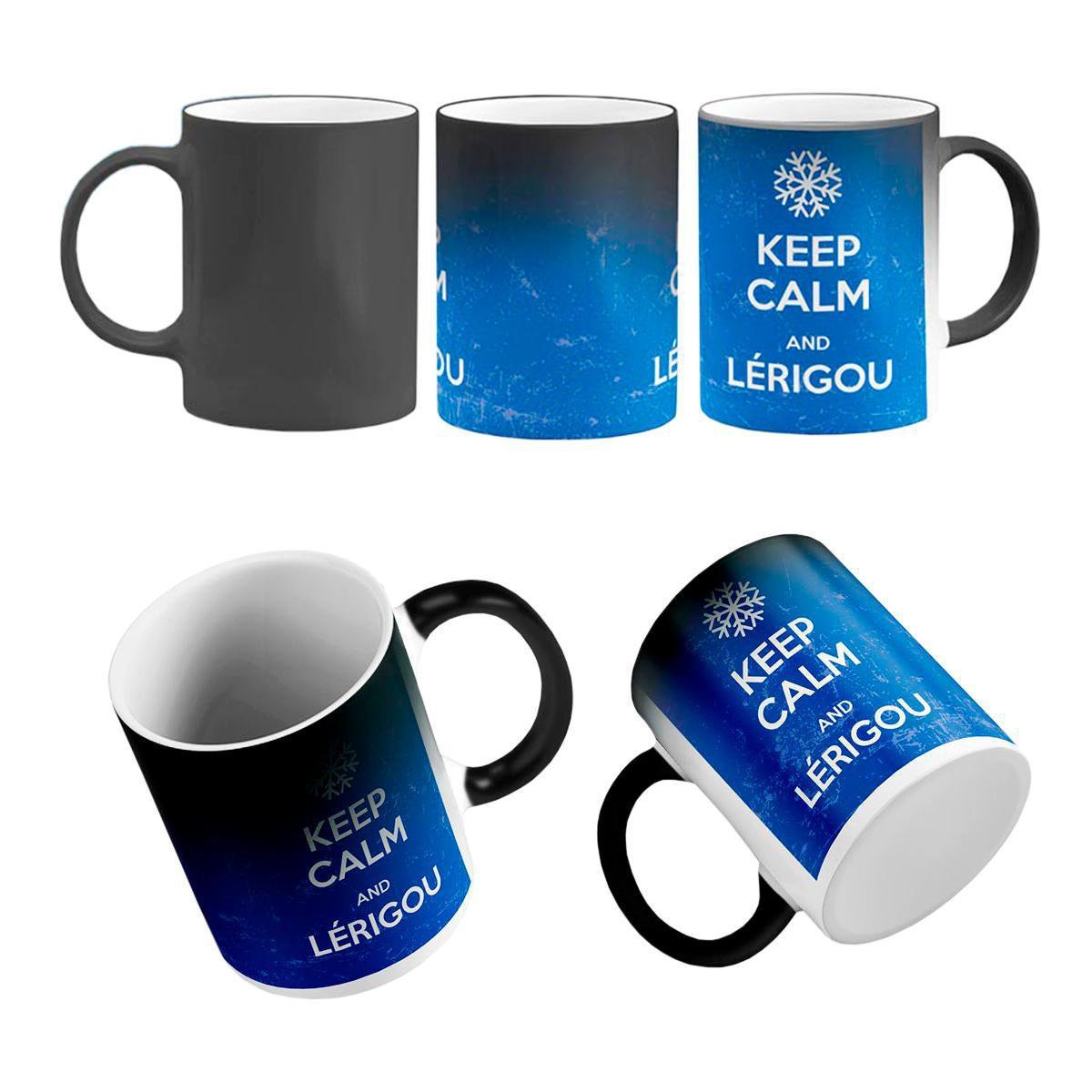 Caneca Mágica Engraçada Keep Calm E Lerigou Deixa Pra lá | MadeiraMadeira