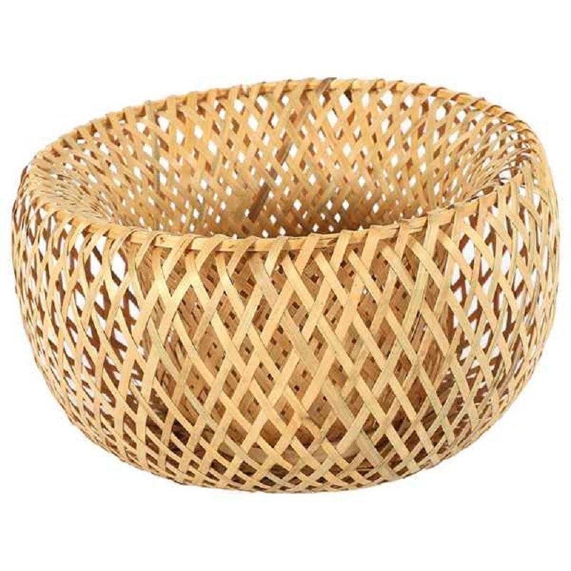 Cúpula Abajur de vime de bambu tecido à mão, dupla camada, cúpula de ...