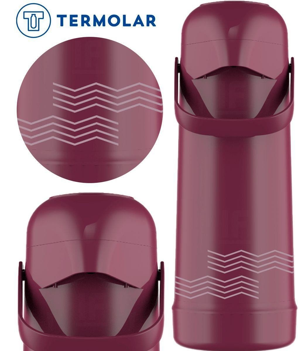 GARRAFA TERMICA TERMOLAR 1L RESISTENTE - AMPOLA DE VIDRO | MadeiraMadeira