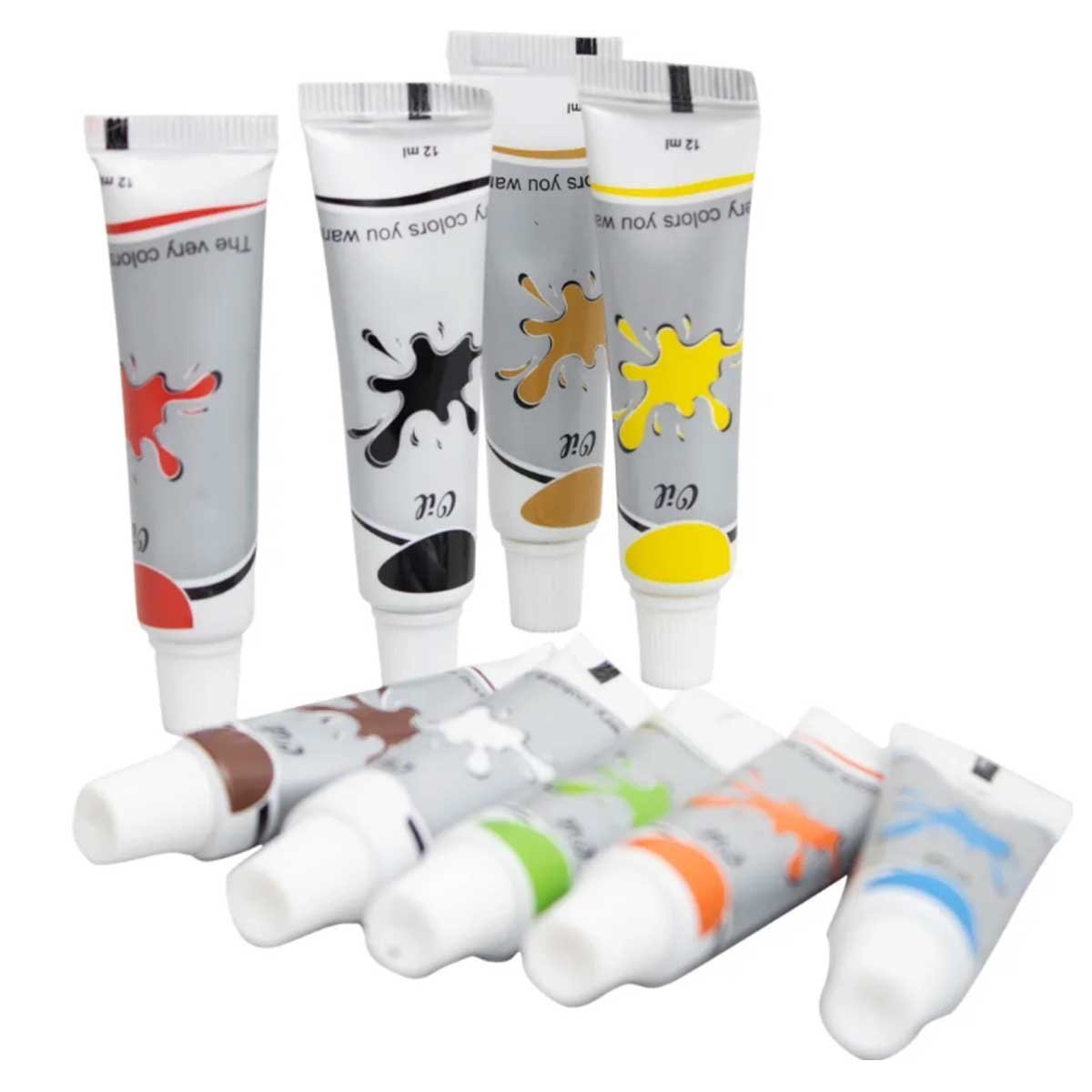 Tinta Oleo Artistica 12 Cores Yin´s Paper | MadeiraMadeira