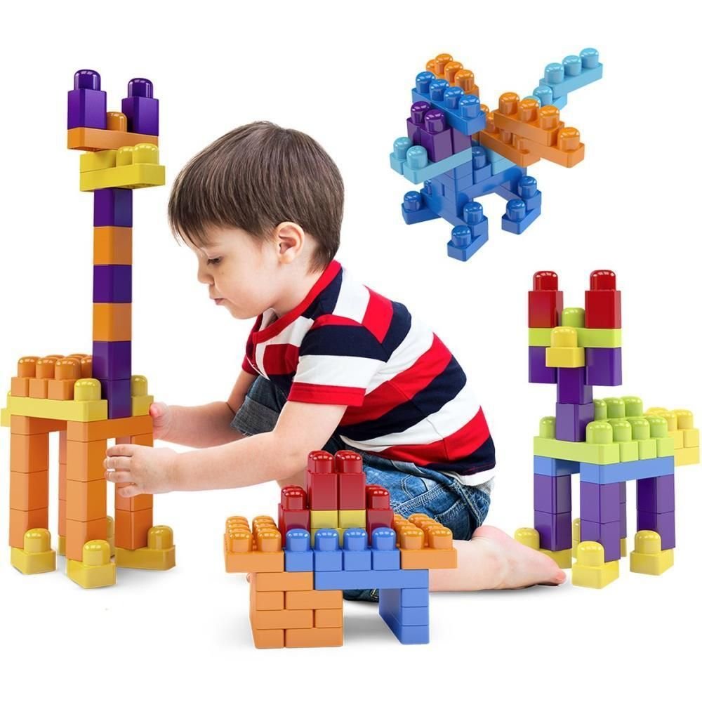 Brinquedo para Montar Sacola Blocolandia 100 Pcs | MadeiraMadeira