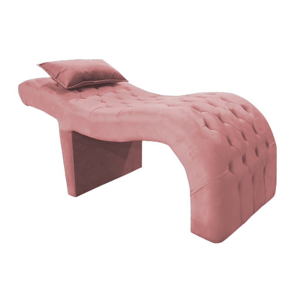 Maca Estetica Estofada Capitone Suede Rose - Lares Decor | MadeiraMadeira
