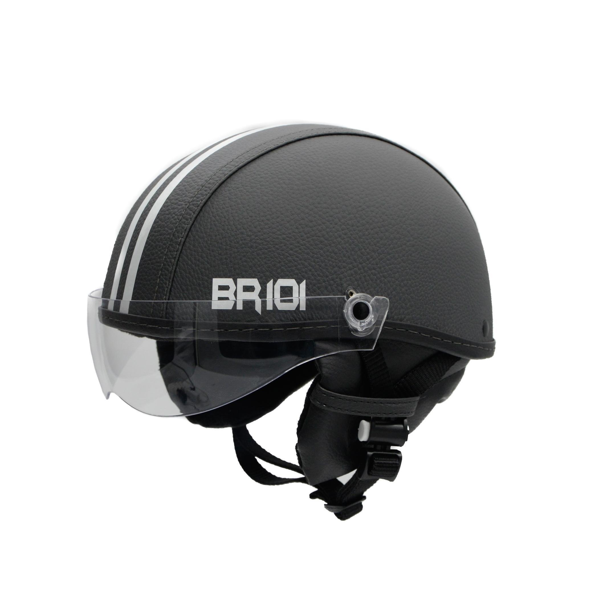 Capacete Coquinho Scooter Elétrica Bike Grafite Viseira | MadeiraMadeira