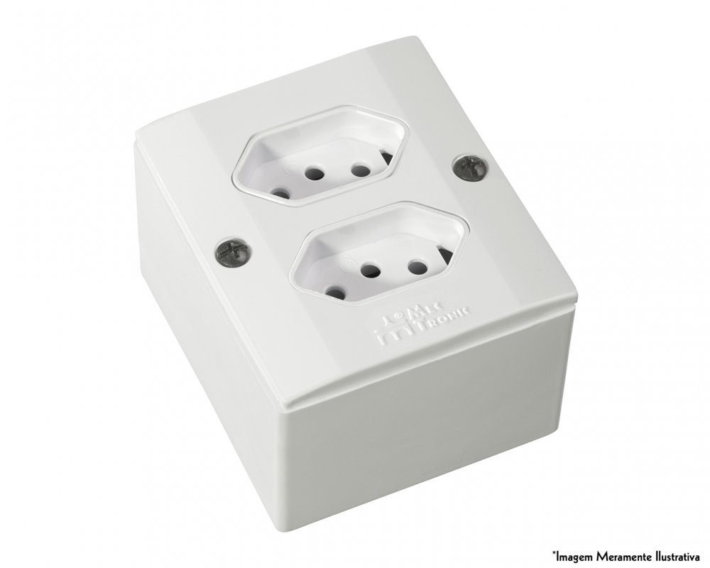 Sistema X Mill 2 Tomadas 2p+t 39146 Br C/10pcs | MadeiraMadeira