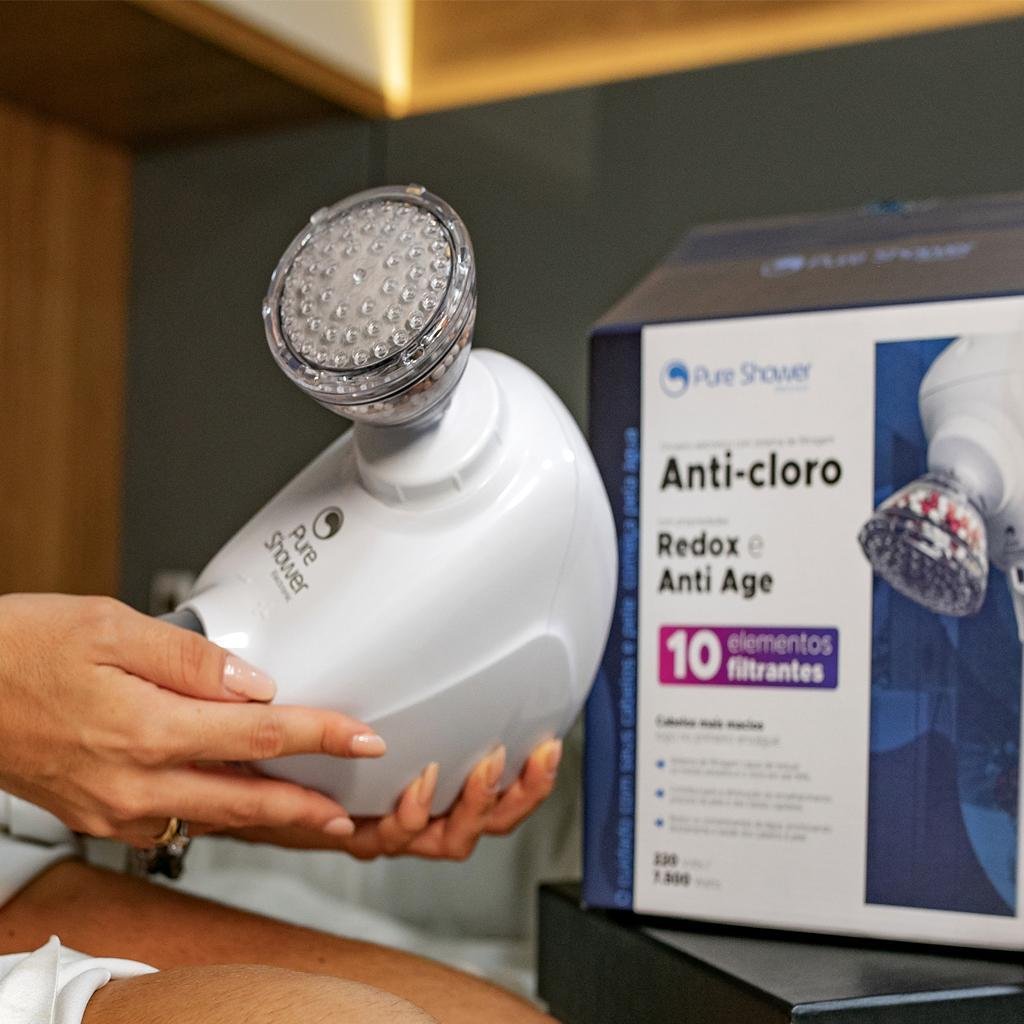 Chuveiro Eletrônico Pure Shower com Filtro 220v 7500w | MadeiraMadeira