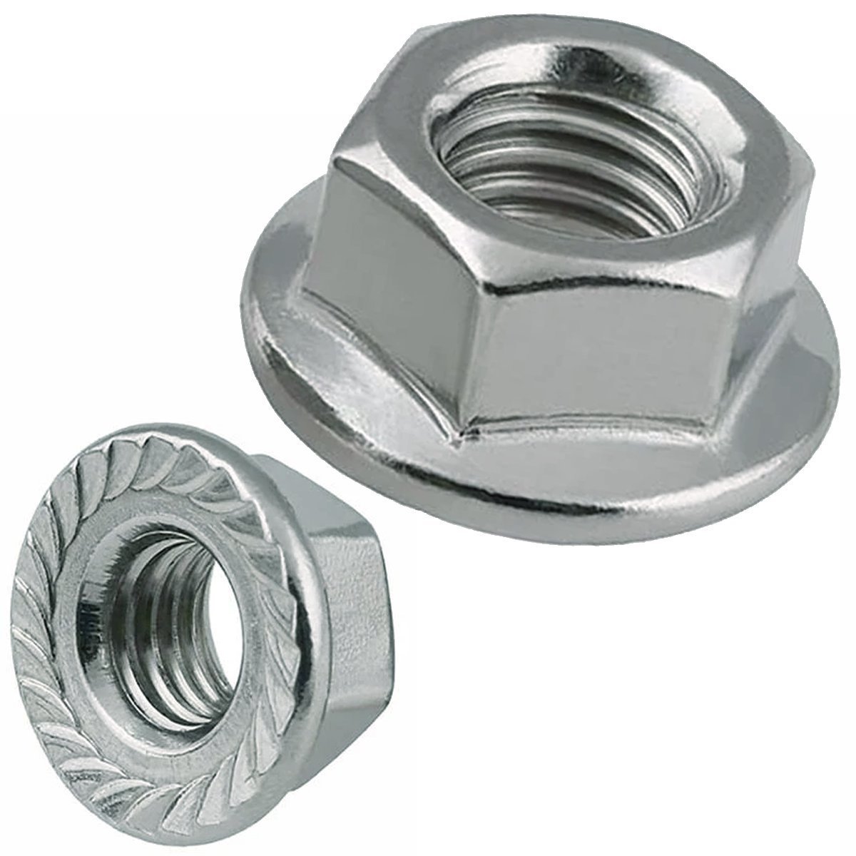 Porca Sextavada M8 Flange Serrilhada Din 6923 Zinco - 1000un ...