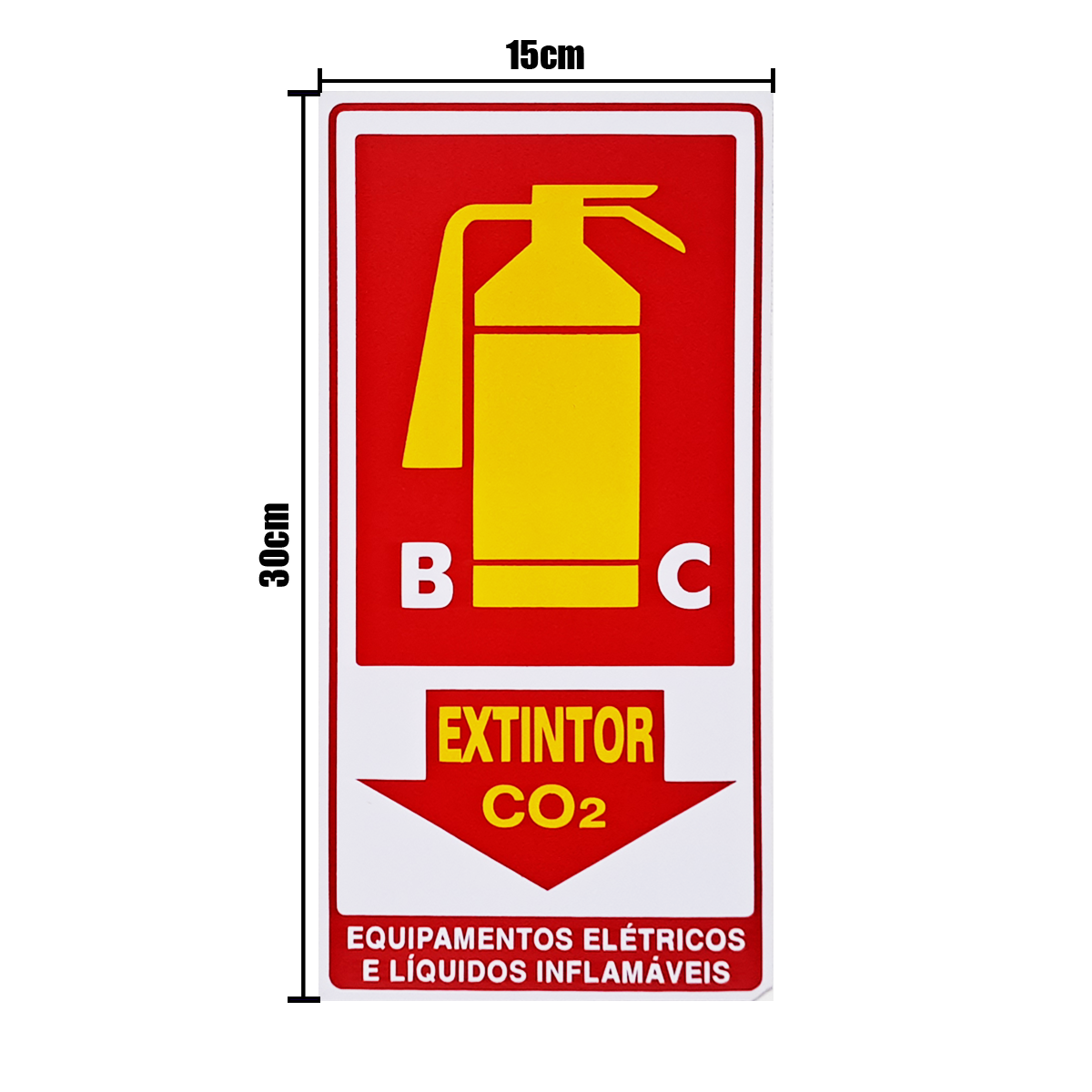 Combo 10 Placas De Sinalização Extintor BC CO2 Equipamentos Elétricos E ...