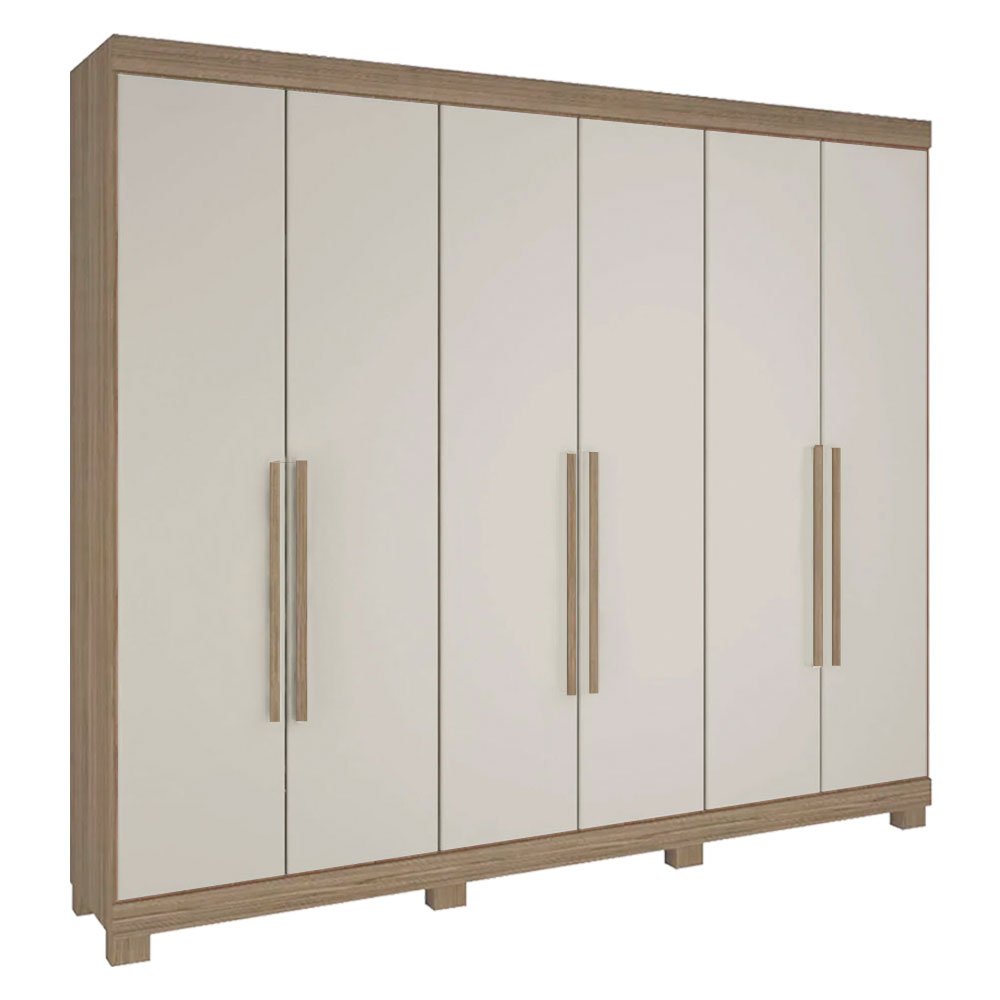 Guarda Roupa Guarapari Plus com 6 Portas e 7 Gavetas Móveis Rimo ...