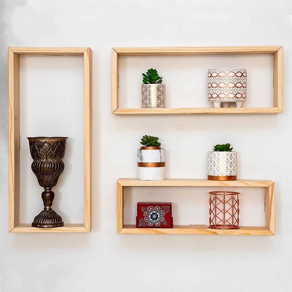 Kit 3 Nichos Retangular para Composição Quanto Infantil em Madeira ...