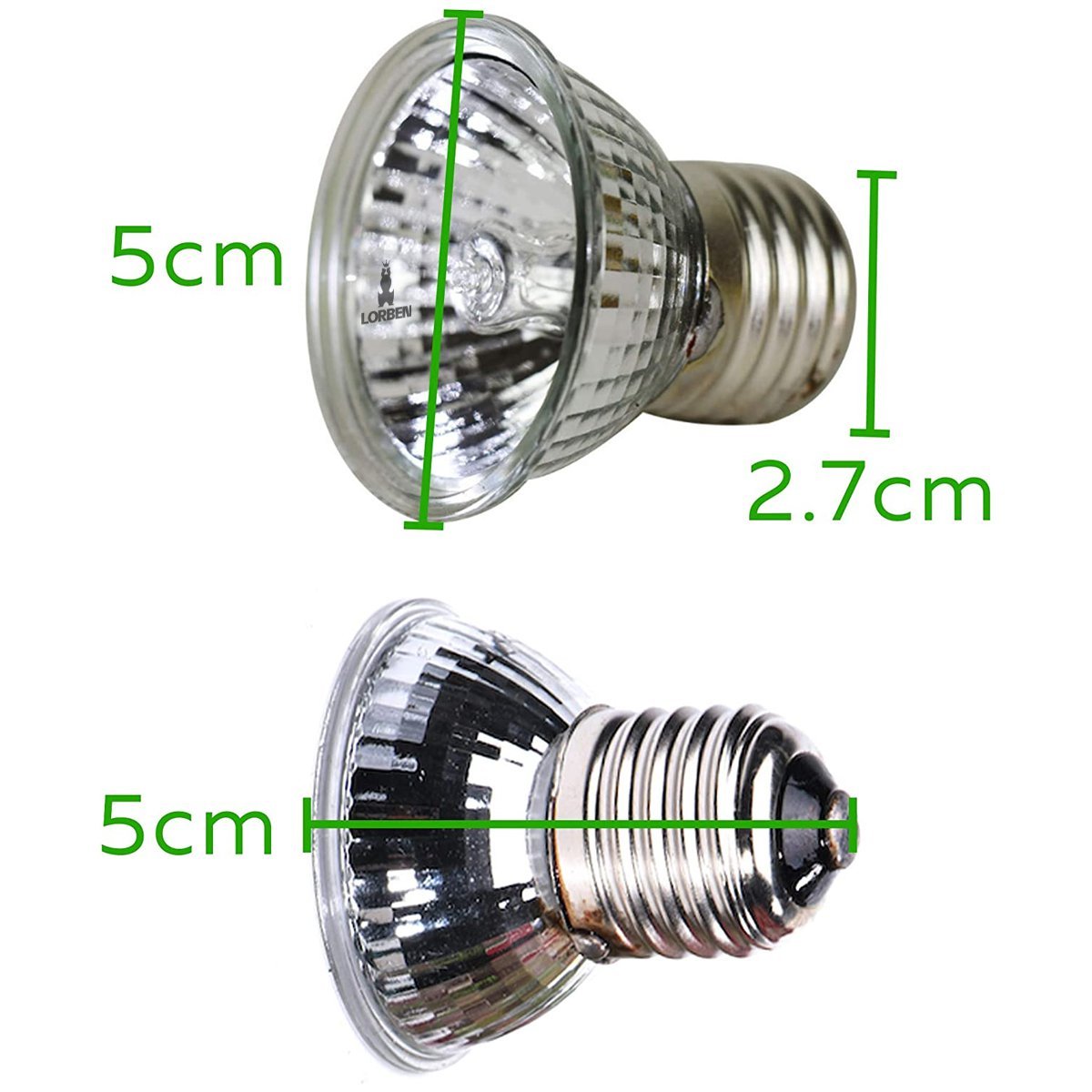 Mini Lâmpada UVA + UVB Lorben Aquecimento para Terrários Répteis Tartarugas 50W 110V ...