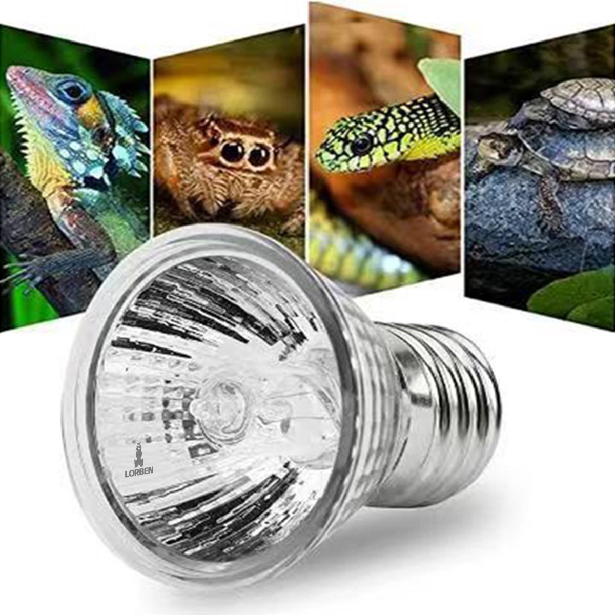 Mini Lâmpada UVA + UVB Lorben Aquecimento para Terrários Répteis Tartarugas 50W 110V ...